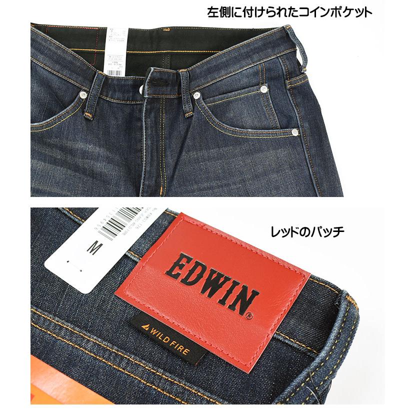 EDWIN BIKE エドウィン WILDFIRE バイク用 コーデュラ ストレッチデニム 【膝パッド無し】 暖かい メンズ ジーンズ レギュラーストレート 秋冬 KBW03 : 2409 ...