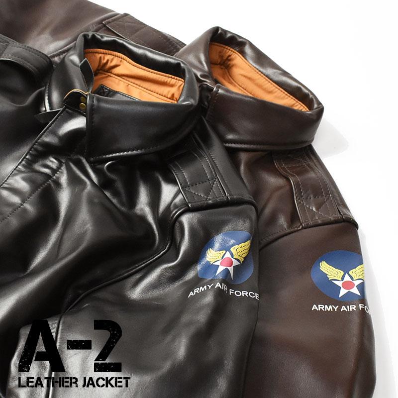 HOUSTON ヒューストン レザージャケット 革ジャン メンズ A-2 A2 HOUSTON ヒューストン レザージャケット 革ジャン メンズ A-2 A2