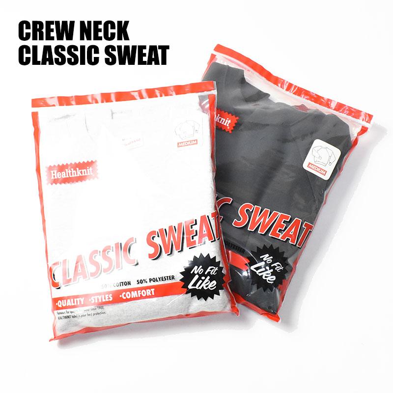 Healthknit（ヘルスニット） クルーネック スウェット CLASSIC SWEAT 無地 スウェットトレーナー メンズ レディース ...