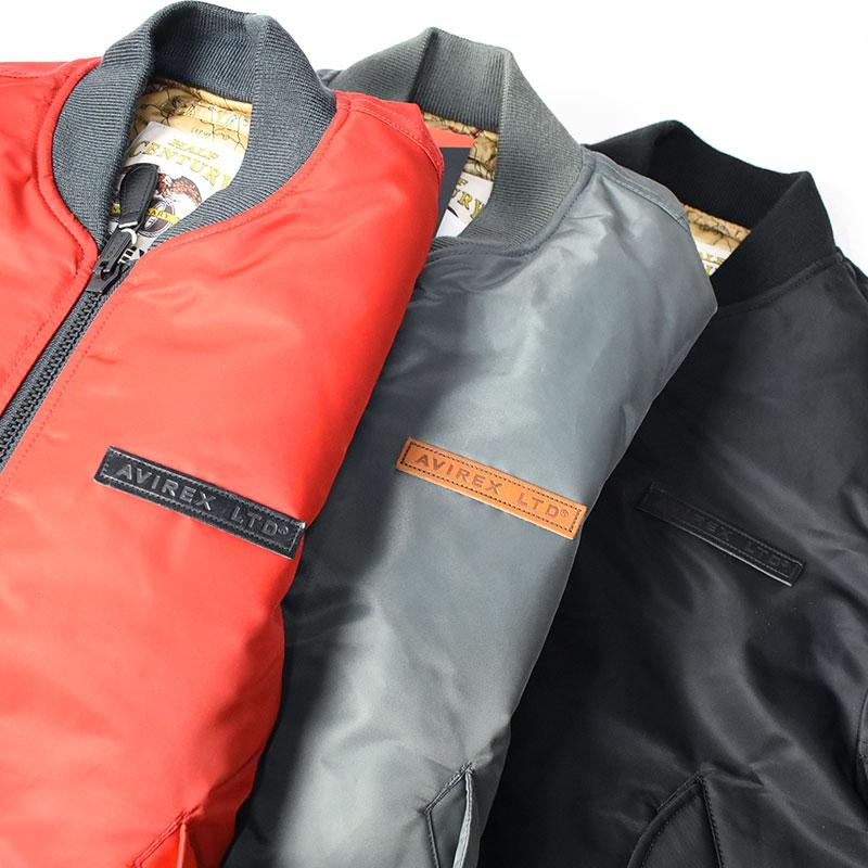 AVIREX アビレックス 50周年記念 MA-1 50th MA1 SIGNATURE MA-1 BIG LOGO ミリタリージャケット フライトジャケット メンズ 秋 冬 783 ...