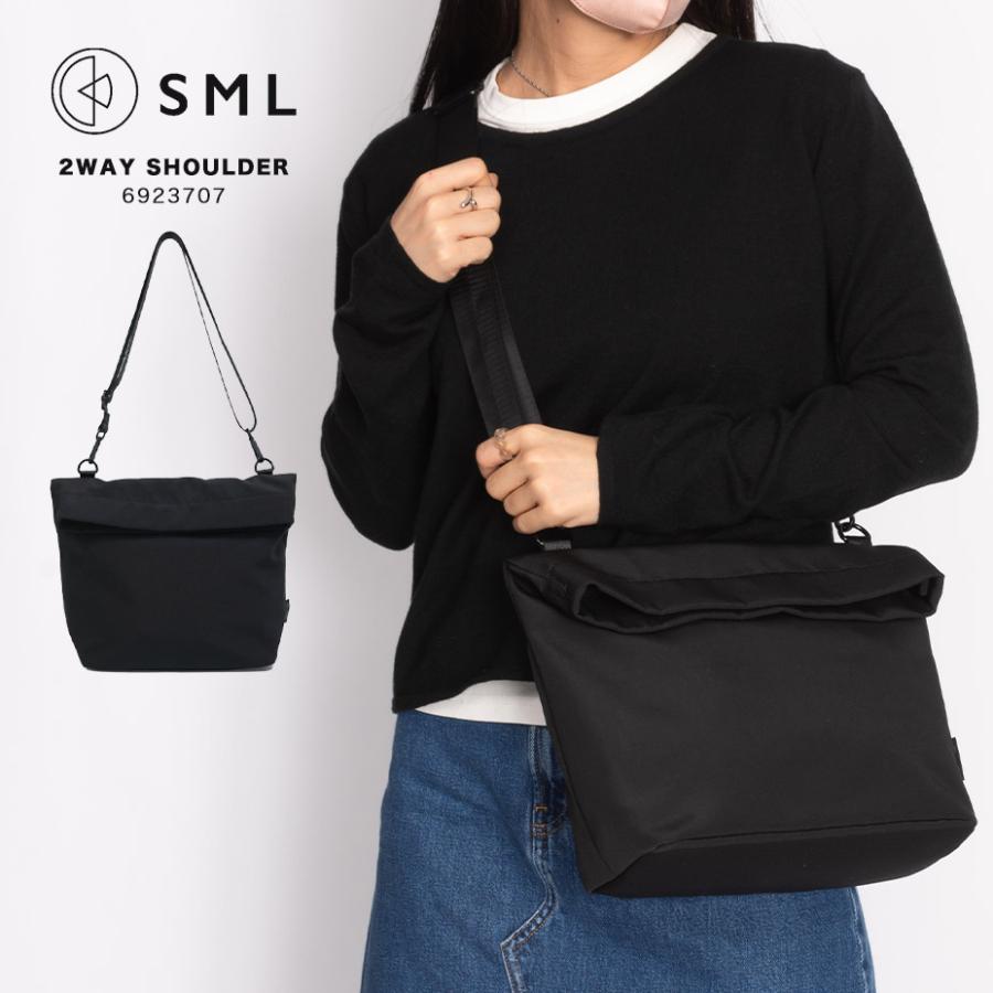 SML ショルダーバッグ レディース メンズ 大きめ a4 軽量 軽い 斜めがけ スポーティー 2way ハンドバッグ 肩掛け ボディバッグ カジュアル 通勤 通学 おしゃれ 黒 : 靴の ...