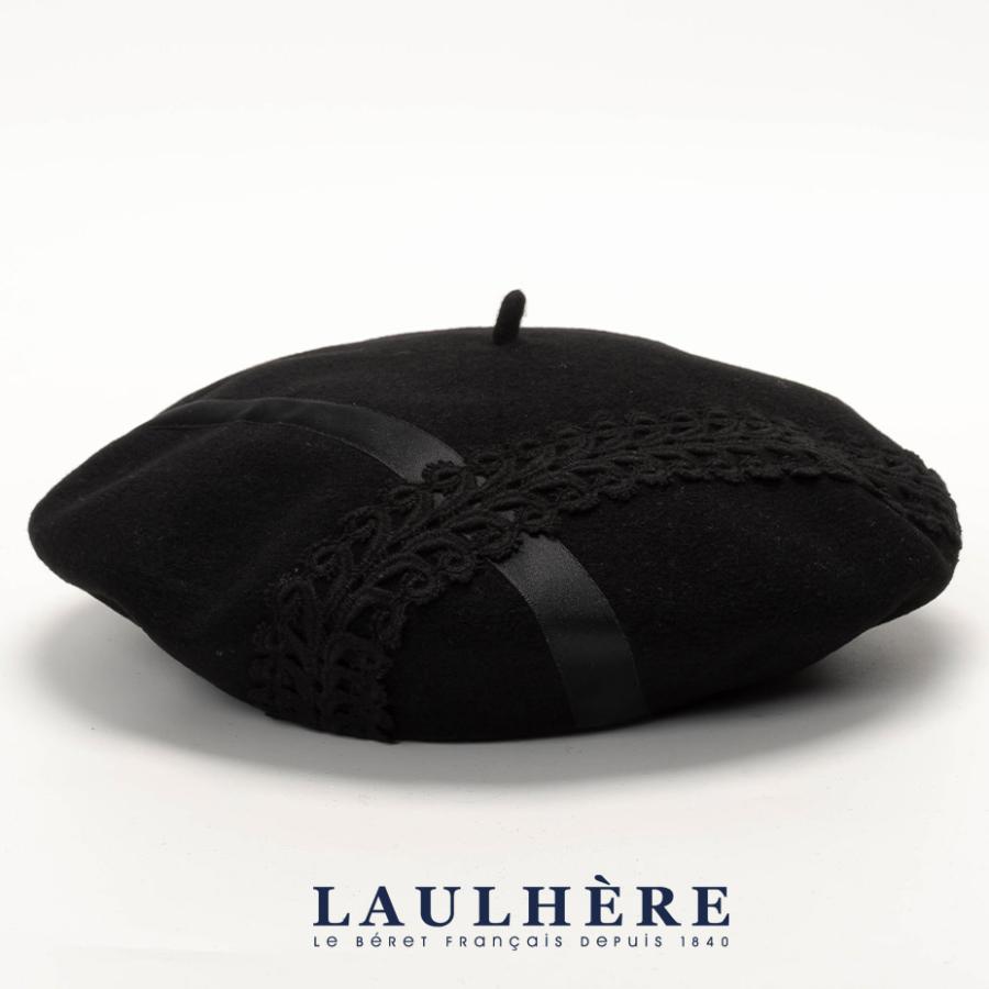 LAULHERE（ローレール） ベレー帽 レディース メンズ 男女兼用 ウール 帽子 ロレール おしゃれ 可愛い かわいい リボン 無地 シンプル ブラック 黒 EMMA エマ : 靴の ...