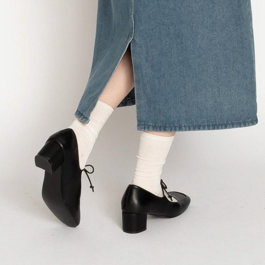 パンプス 痛くない 歩きやすい 黒 ストラップ リボン レディース スクエアトゥ トレンド ヒール おしゃれ 可愛い 黒 ブラック シルバー 大きいサイズ 25cm :IPT247-18:靴の ...