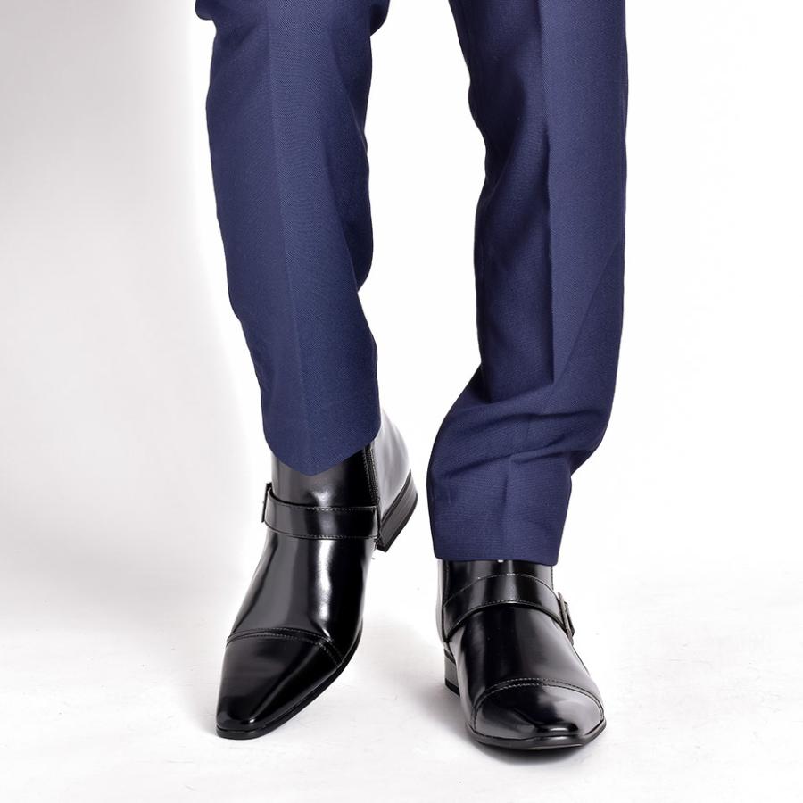 MM/ONE ショートブーツ メンズ ブーツ ビジネスブーツ エムエムワン サイドジップ カジュアル 革靴 ブラック 黒 ビジネスシューズ ストレートチップ おしゃれ : 靴のSVEC ...