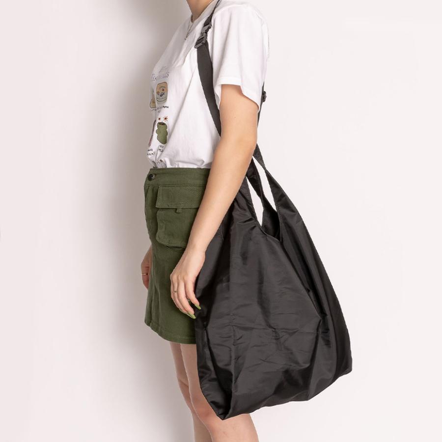 トートバッグ メンズ レディース ショルダーバッグ 大きめ a4 ナイロン 大容量 おしゃれ 軽い 軽量 通勤 通学 40代 50代 エコバッグ 2way 黒 ブラック : nxlikpg ...