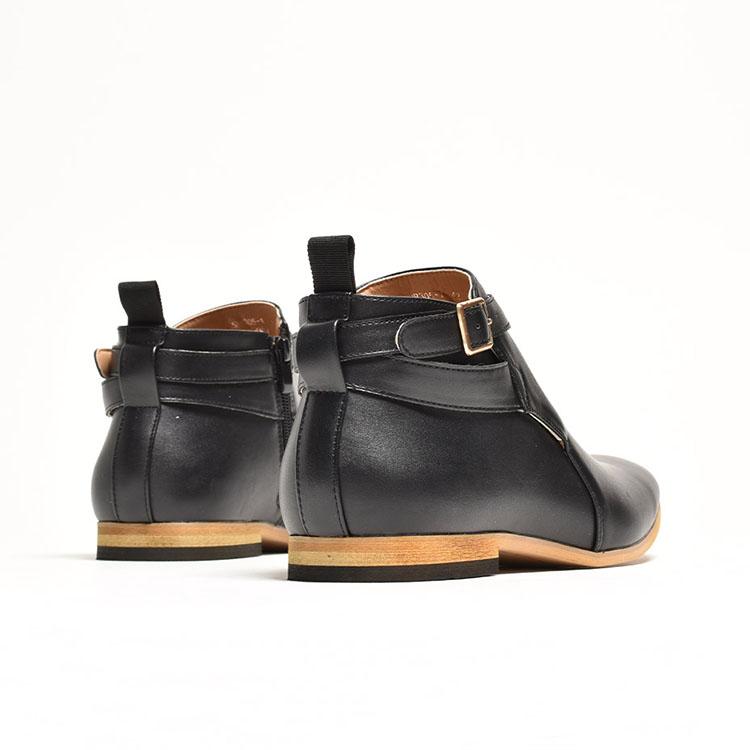 SVEC ショートブーツ メンズ 足が疲れない 黒 ブーツ 2024 トレンド 40代 革 安い ヒール サイドベルト サイドジップ おしゃれ 革靴 ブラック ベージュ : 靴のSVEC ...