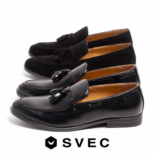SVEC ローファー メンズ 革 タッセルローファー 革靴 ビジネスシューズ 紳士靴 スリッポン カジュアルシューズ 軽量 軽い モカシン 履きやすい 歩きやすい 黒 : 靴のSVEC ...