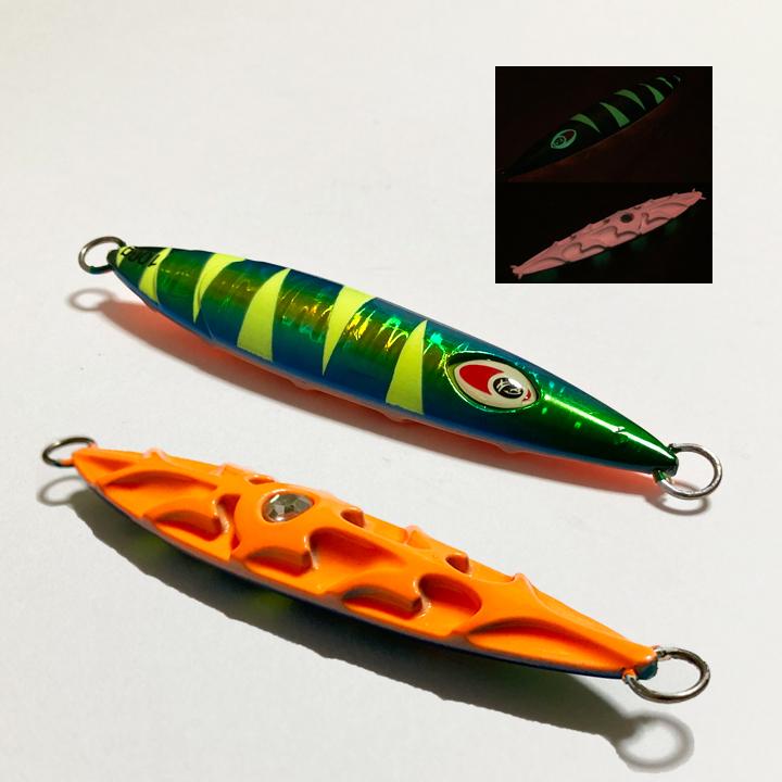 メタルジグ 100g 5個セット 夜光フック付き スロージンキング スロージグ ハートルアー・青物・ブリ・ヒラマサ・太刀魚等に : 山水画 - 通販 - Yahoo!ショッピング