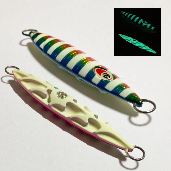 メタルジグ 100g 5個セット 夜光フック付き スロージンキング スロージグ ハートルアー・青物・ブリ・ヒラマサ・太刀魚等に : 山水画 - 通販 - Yahoo!ショッピング