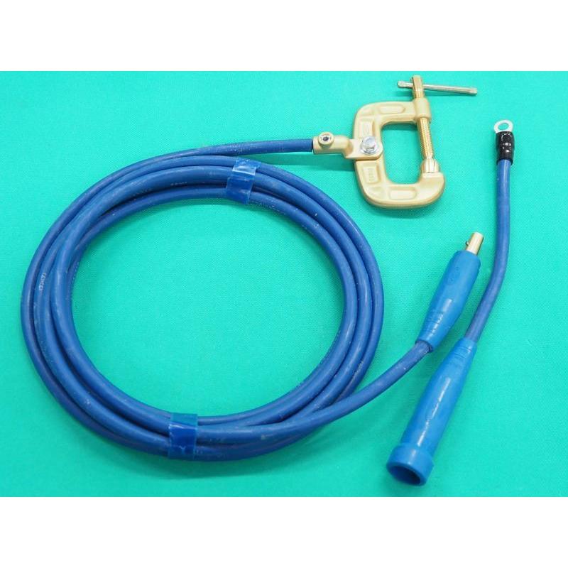 青色アース5M / WCT22 溶接ケーブルセット・ピン式(JA300)仕様 ケーブルジョイント付【組み立て/取付済み・完成品】 : 溶接用品プロショップ SANTEC - 通販 ...