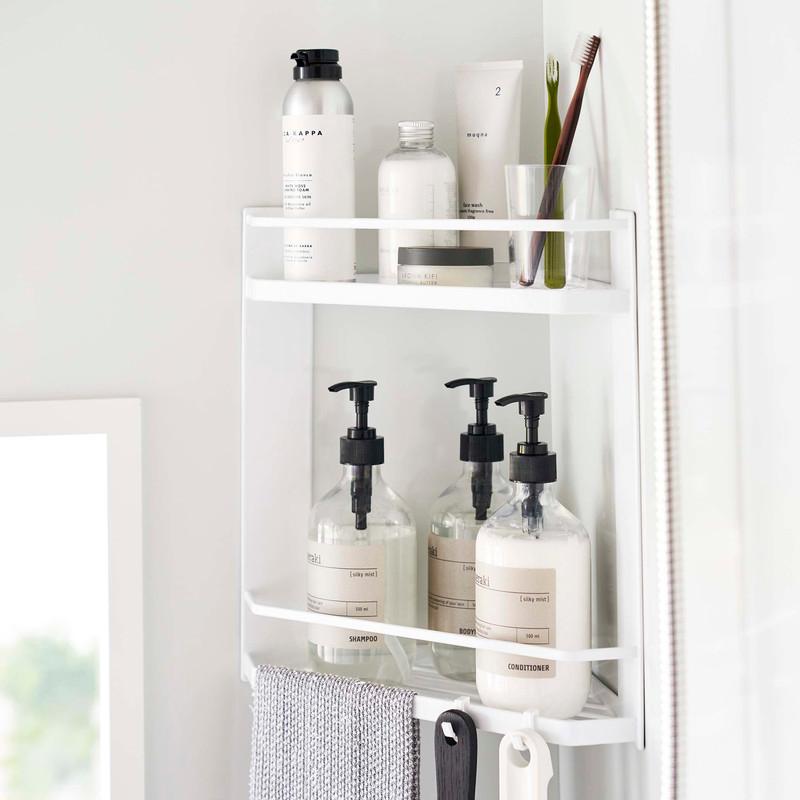 tower タワー マグネットバスルームコーナーラック 2段 ホワイト 6623 06623-5R2 YAMAZAKI (山崎実業) : 06623-5r2 : 雑貨・Outdoor サンテク ...