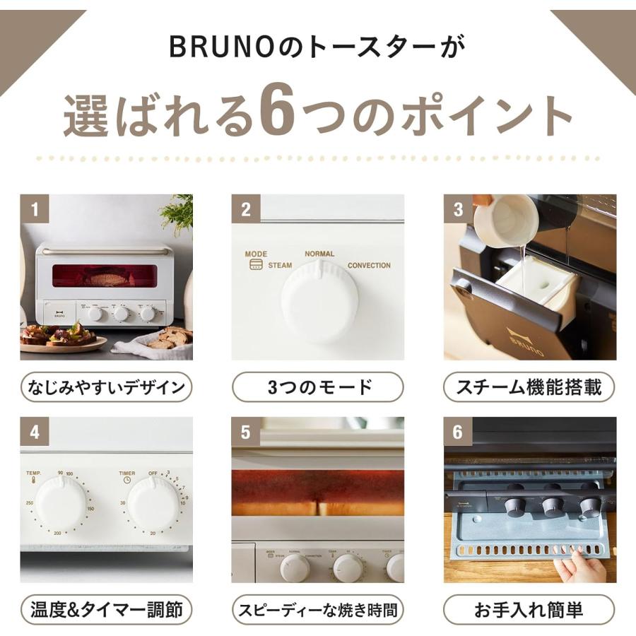 BRUNO crassy+ 【新品未使用】 ブルーノ スチーム ＆ ベイク トースター BOE067-WH : サンワオンライン - 通販 - Yahoo!ショッピング
