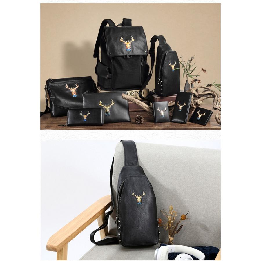 ボディバッグ メンズ 本革 2way 縦型 斜め掛け ショルダーバッグ