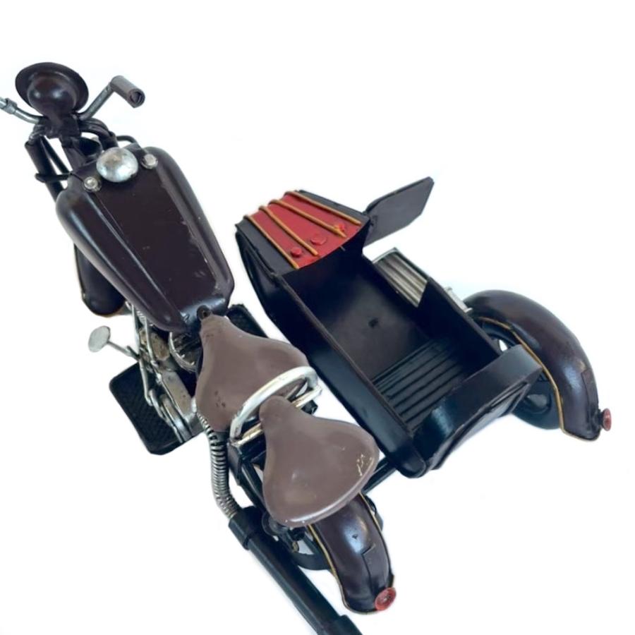 ブリキカー 27499 サイドカー ブリキ おもちゃ アンティーク レトロ 置物 ディスプレイ ミニチュア コレクション ビンテージ : 三和 ...