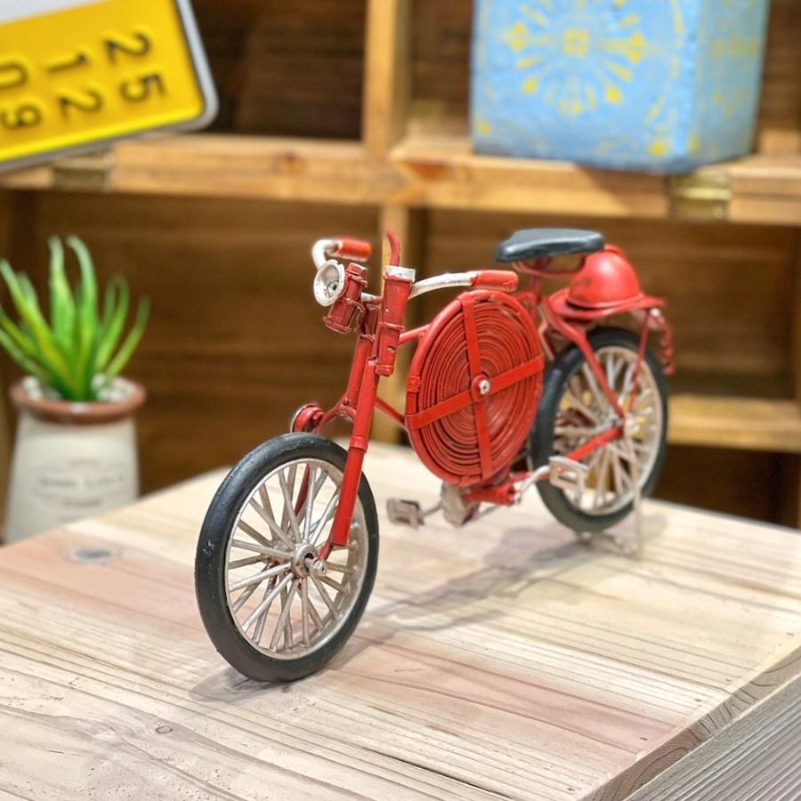 ブリキカー 43083 消防自転車 ブリキ おもちゃ アンティーク レトロ 置き物 ディスプレイ ミニチュア ブリキのおもちゃ コレクション ...