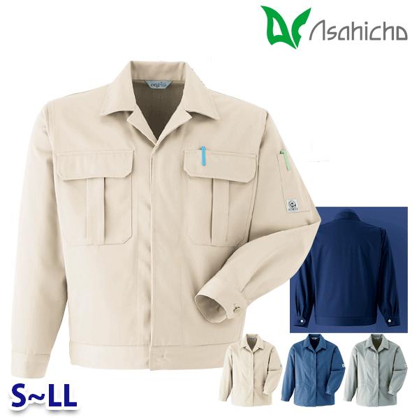 E302 レディーススモック 作業用 長袖 ヒヨクボタン式 SからLL Asahicho 23AW : 三洋アパレル ヤフー店 - 通販 - Yahoo!ショッピング