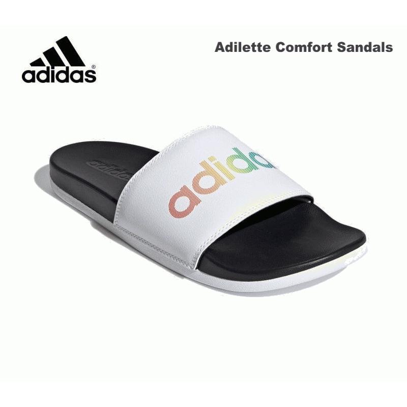 adidas 【送料無料】大きいサイズ アディダス アディレッタ コンフォート サンダル メンズ ホワイト ブラック パステル H02488 ...