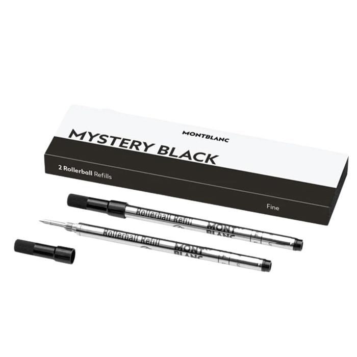 替え芯 替芯 リフィル モンブラン ローラーボールペン リフィール ミステリーブラック F （細字）2本組 128230 日本正規品x1個 ...