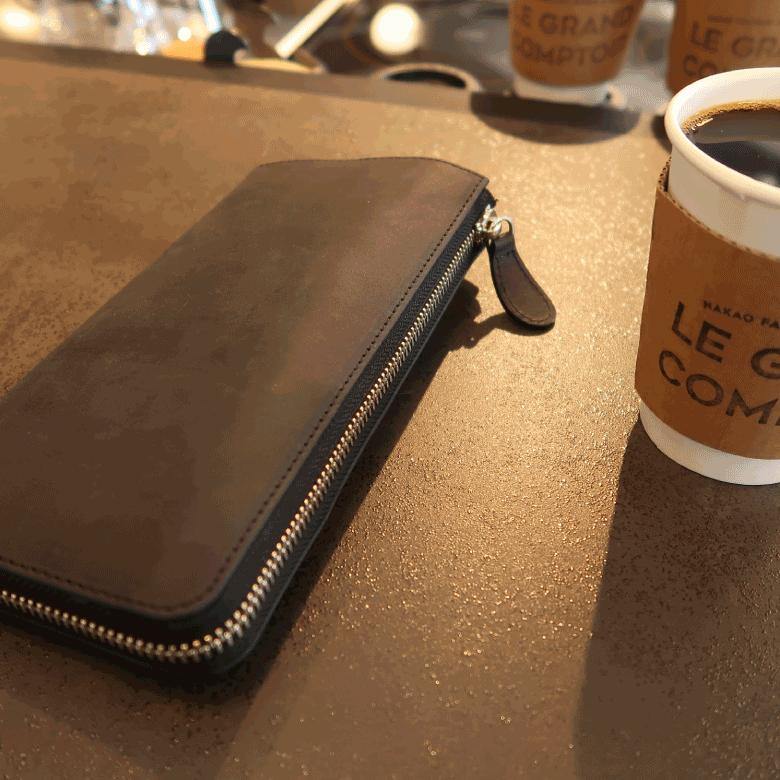 【送料無料】A'sLogue 長財布 L字ファスナー イタリアンレザー 牛革 テキサス 本革 大容量 メンズ カードも入る プレゼント ...