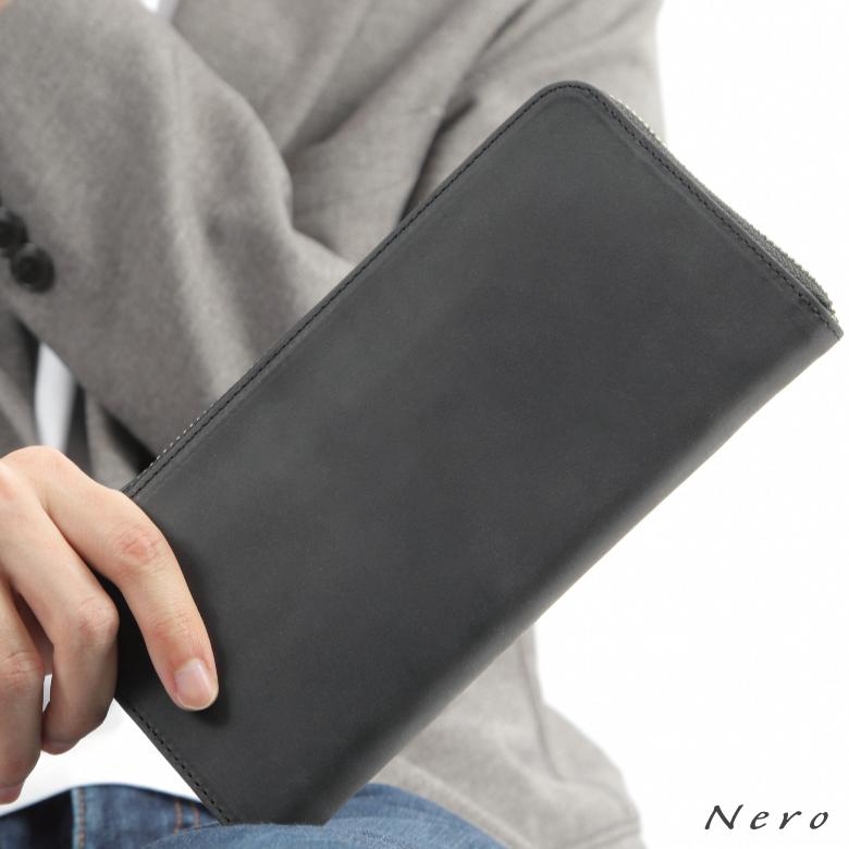 【送料無料】A'sLogue 長財布 L字ファスナー イタリアンレザー 牛革 テキサス 本革 大容量 メンズ カードも入る プレゼント ...