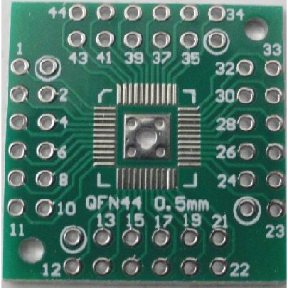 変換基板通販・販売 表面 QFN44 0.5mm、裏面 QFN48 0.5mm 1枚入 ＜pcb-117＞ : 札幌貿易 - 通販 ...