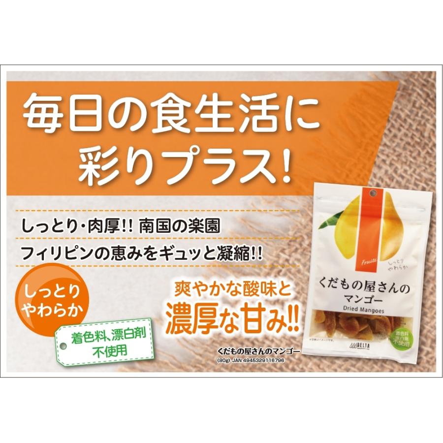 ドライフルーツ くだもの屋さんのマンゴー 80g 4個セット しっとり・肉厚 南国 フィリピン産 ドライマンゴー 保存料不使用 着色料不使用 (賞味期限2025/9/16) : 美サイレント ...