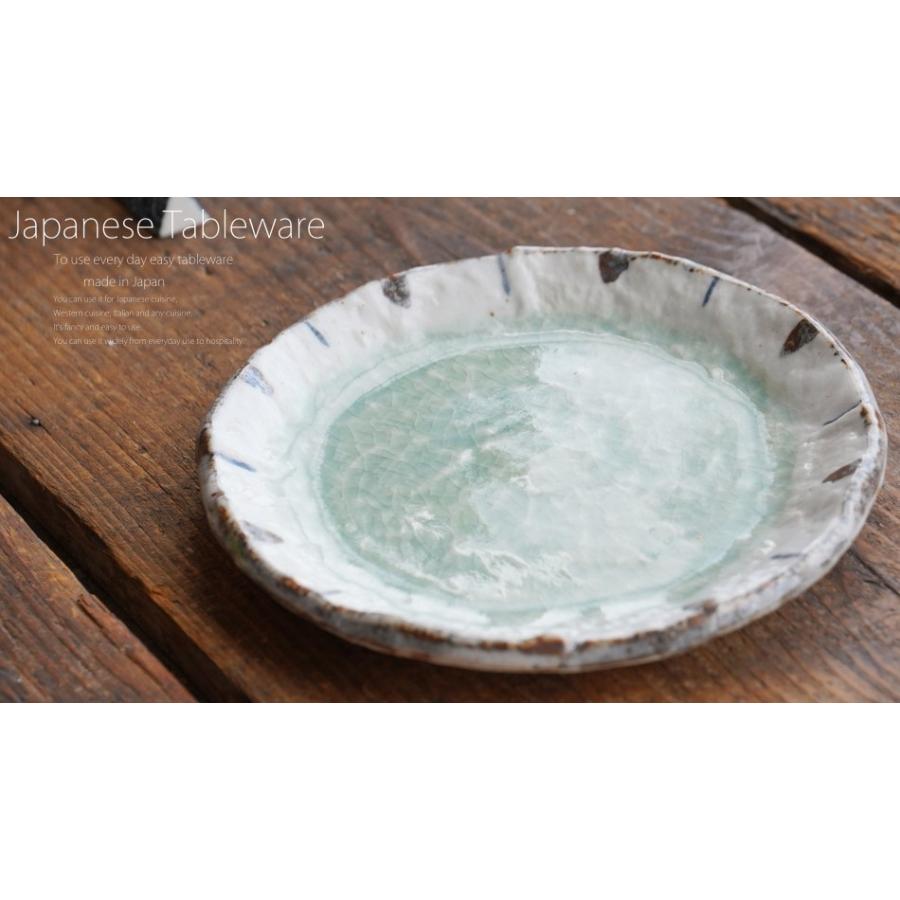 和食器 ヘルシーおかず ペパーミントグリーン十草 前菜 サラダ 18.6×2.5cm プレート 丸皿 おうち ごはん うつわ 食器 日本製 ...
