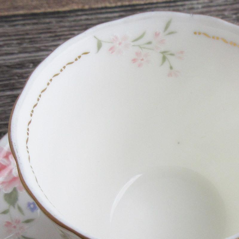 MARUI CHINA 花柄 カップ＆ソーサー / マルイ チャイナ 日本製 デッドストックコーヒーカップ フラワー 薔薇 エレガント ...