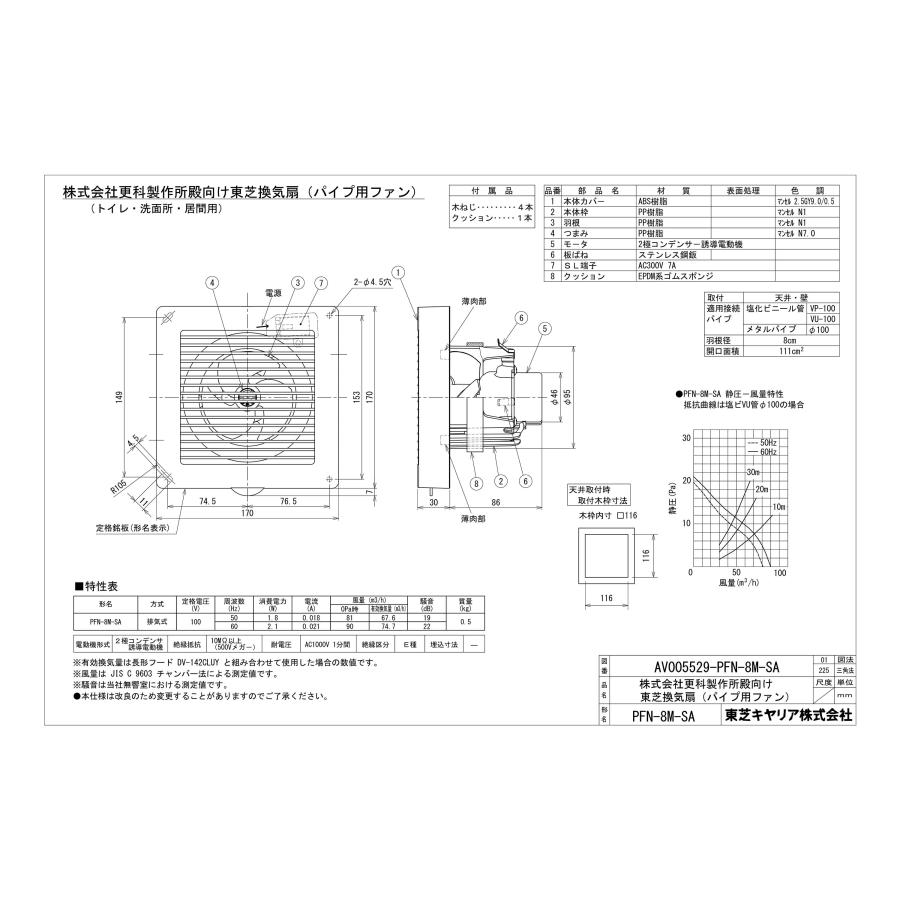 (株)更科製作所PB 東芝製パイプ用ファン PFN-8M-SA スタンダード（格子タイプ） : 株式会社 更科製作所 - 通販 - Yahoo ...