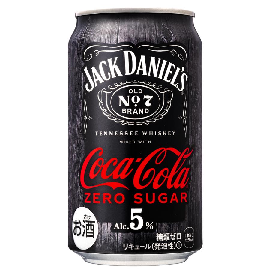 Coca Cola ジャックダニエル＆コカ・コーラ ゼロシュガー Alc.5% 350ml×1ケース（計24本）JACK DANIEL'S ジャックコーク ジャックコーラ お酒 ...