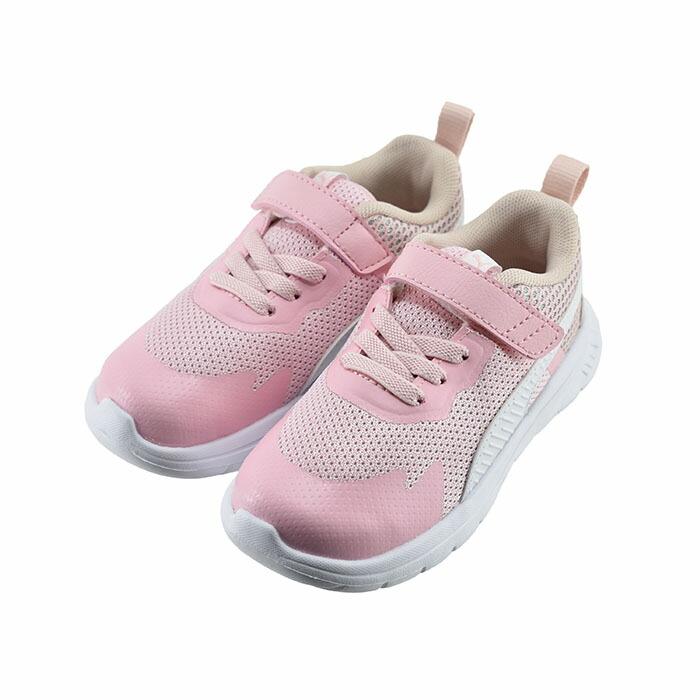 PUMA 送料込み プーマ EVOLVE RUN GLITTER AC+ Inf エボルブラン グリッター キッズ マジックテープ (Almond Blossom/Puma White ...