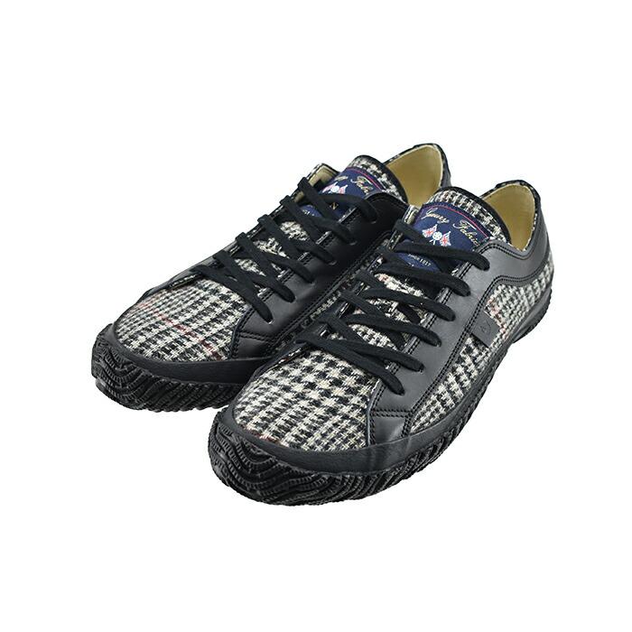 SPINGLE スピングル MOVE ローカット MOON社 ムーン社 ブラック 黒 クロ グレンチェック 千鳥 02 (BLACK(〜24 ...