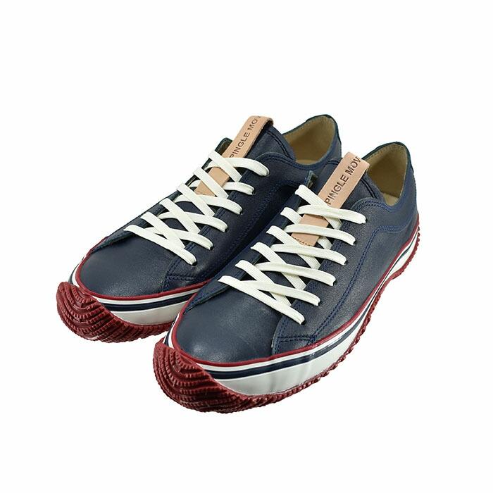 SPINGLE スピングル ローカットスニーカー 20周年記念モデル ネイビー 紺 124 カンガルーレザー 日本製 20th (NAVY ...