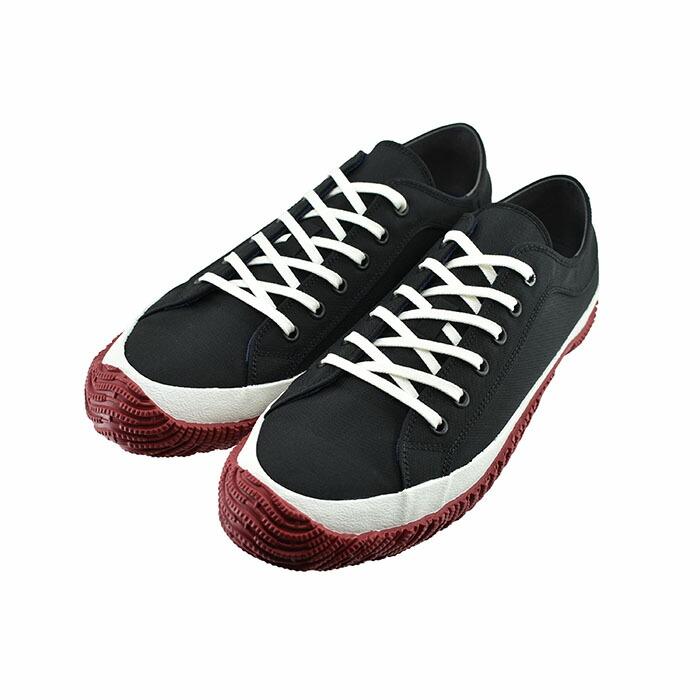 SPINGLE スピングル ローカット 撥水 はっ水 ナイロン 巻き上げソール 日本製 カジュアル ブラック 黒 クロ 63 (BLACK ...