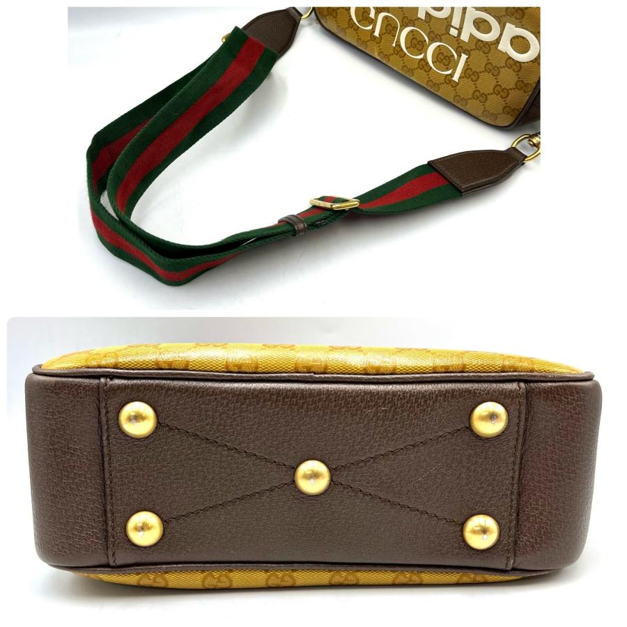 GUCCI グッチ ショルダーバッグ adidas 702427 PVCコーティングキャンバス ブラウン レディース : さすがや - 通販 - Yahoo!ショッピング