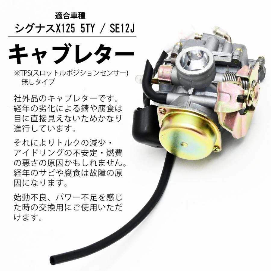 シグナスX 125 SE12J 5TY zuma125 yw125 bws125 nxc キャブレター バイク 補修 パーツ メンテナンス用品 ...