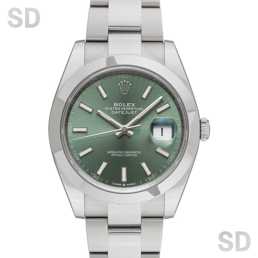 ROLEX ロレックス デイトジャスト41 126300 ミントグリーン メンズ 【中古】 : 1025100 : ロレックス専門店サテン ...