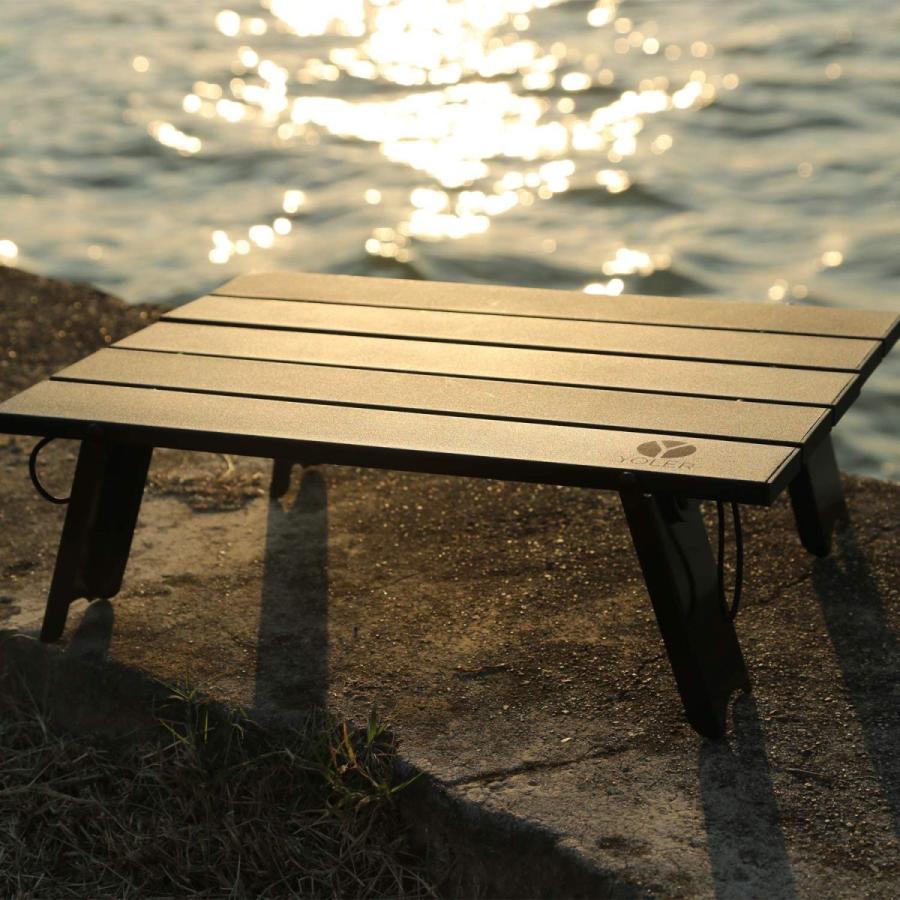 YOLER アウトドア キャンプテーブル ロールテーブル ロースタイル アルミ 折りたたみ式 YR-RT9893/ YR-R(uc204) : ストーンオークガーデン - 通販 - Yahoo ...