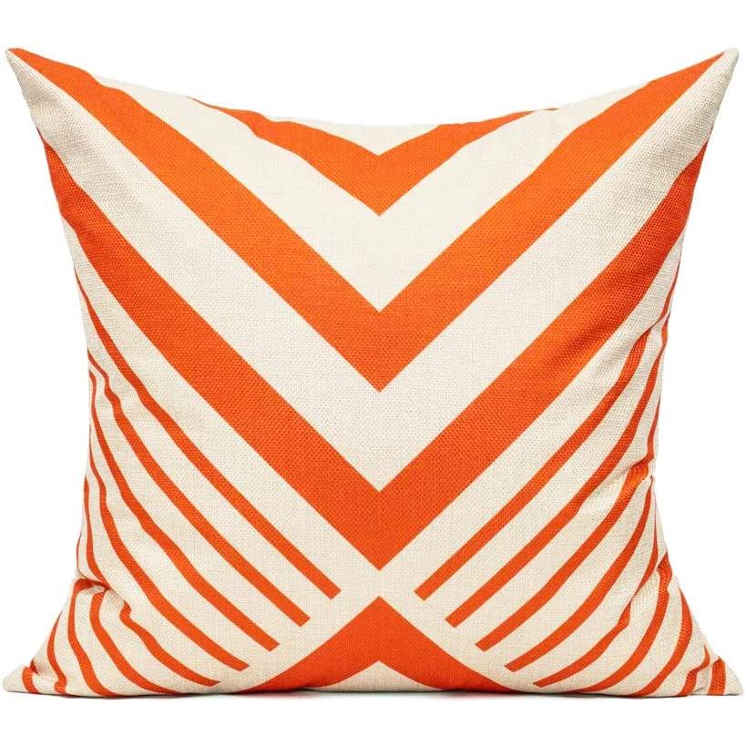 All Smiles クッションカバー オレンジ 45x45cm 4枚セット 幾何学 北欧 おしゃれ リネン ソファ背当て (us001) : ストーンオークガーデン - 通販 - Yahoo ...