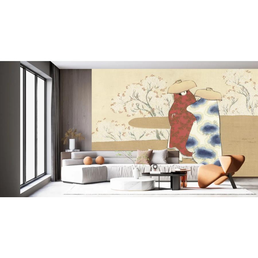 神坂雪佳 ＜弥生＞百々世草より(1909-1910) 壁紙アート : 壁紙アート.comYahoo!店 - 通販 - Yahoo!ショッピング