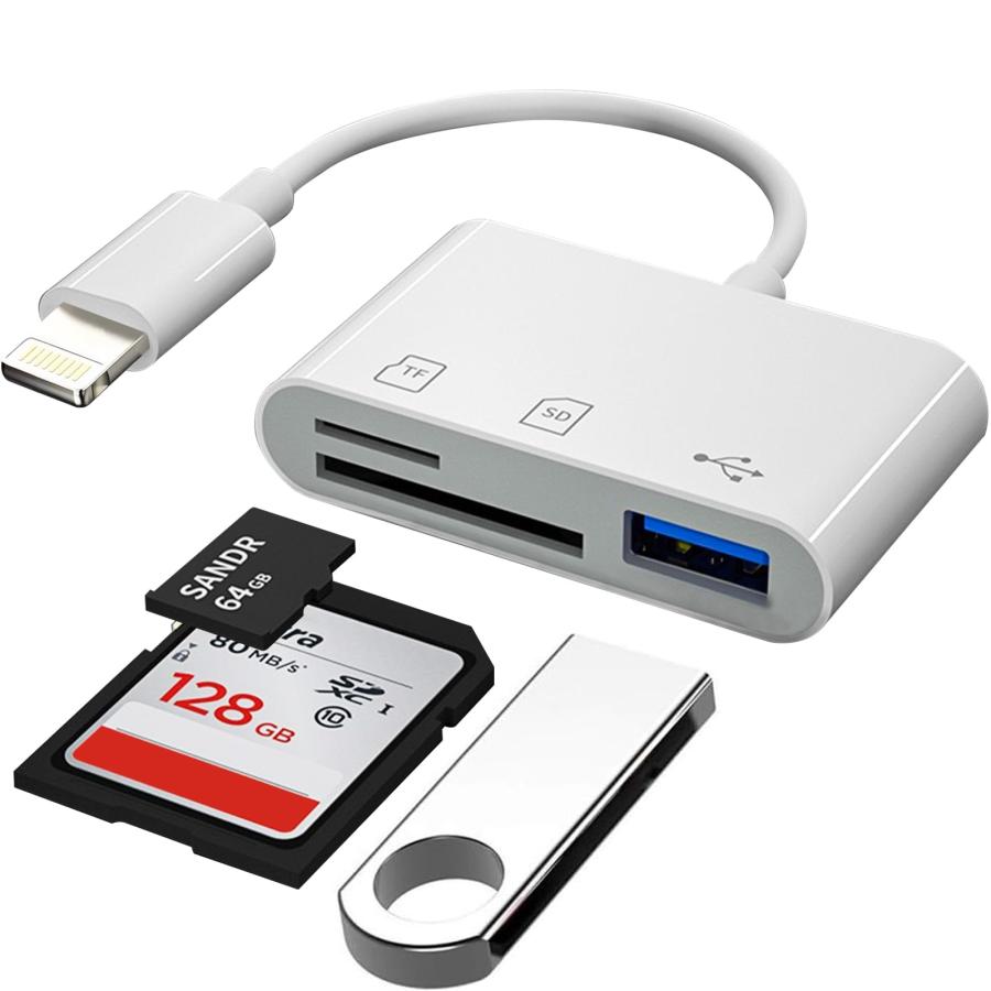 Hovvaa iPhone Lightning SDカードリーダー 3in1 正規MFi認証品 ライトニング SDカードカメラリーダー メモリカ : satosshi - 通販 - Yahoo ...