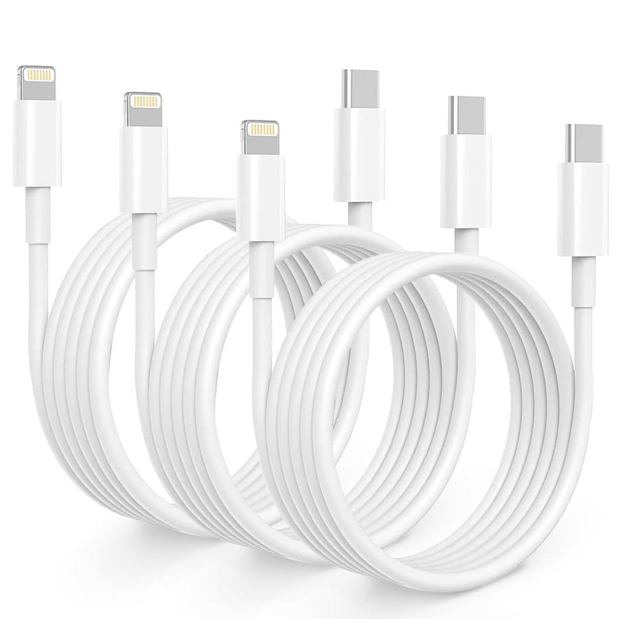 ライトニングケーブル USB-CMFi認証 iphone充電ケーブルタイプC3本セット 1m/2m/2m 急速充電&同期 超高耐久 type ...