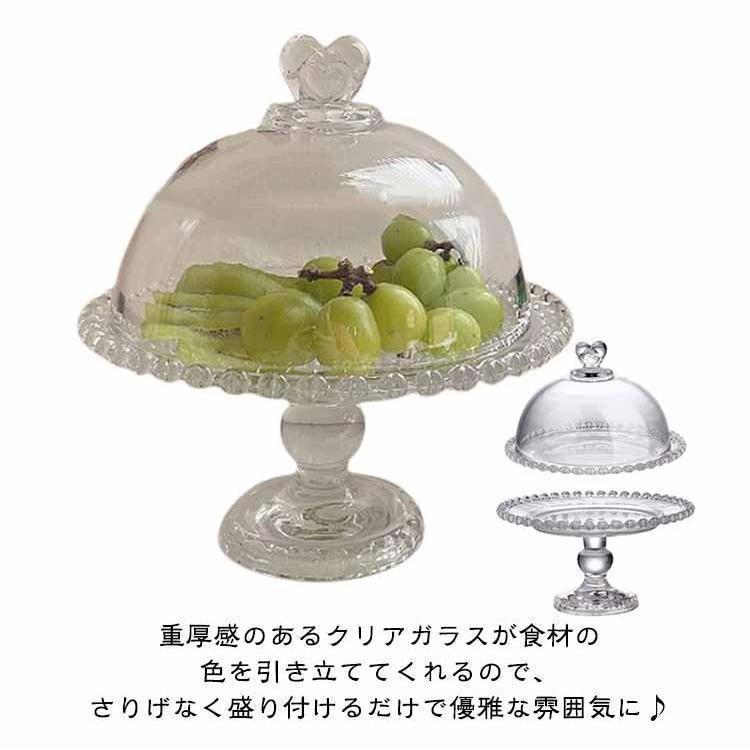 ガラスケーキドーム 脚付き皿 製菓 ガラスコンポート 蓋つき ガラスケーキドーム 脚付き皿 製菓 ガラスコンポート 蓋つき