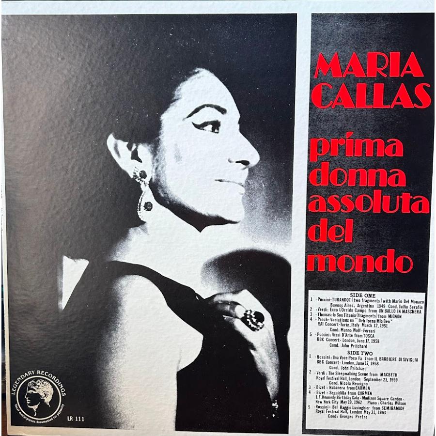 【LP】Maria Callas /Prima Donna Assoluta Del Mondo マリア・カラス : サツキBOOKS ...