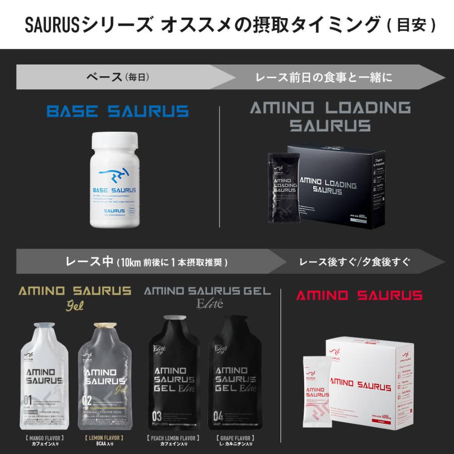 SAURUS完走PACK アミノサウルス ジェル 2種各2個入 ローディングサウルス アミノ酸 機能性表示食品 マラソン 補給食 ランニング マラソン完走セット : SAURUSヤフー店 ...