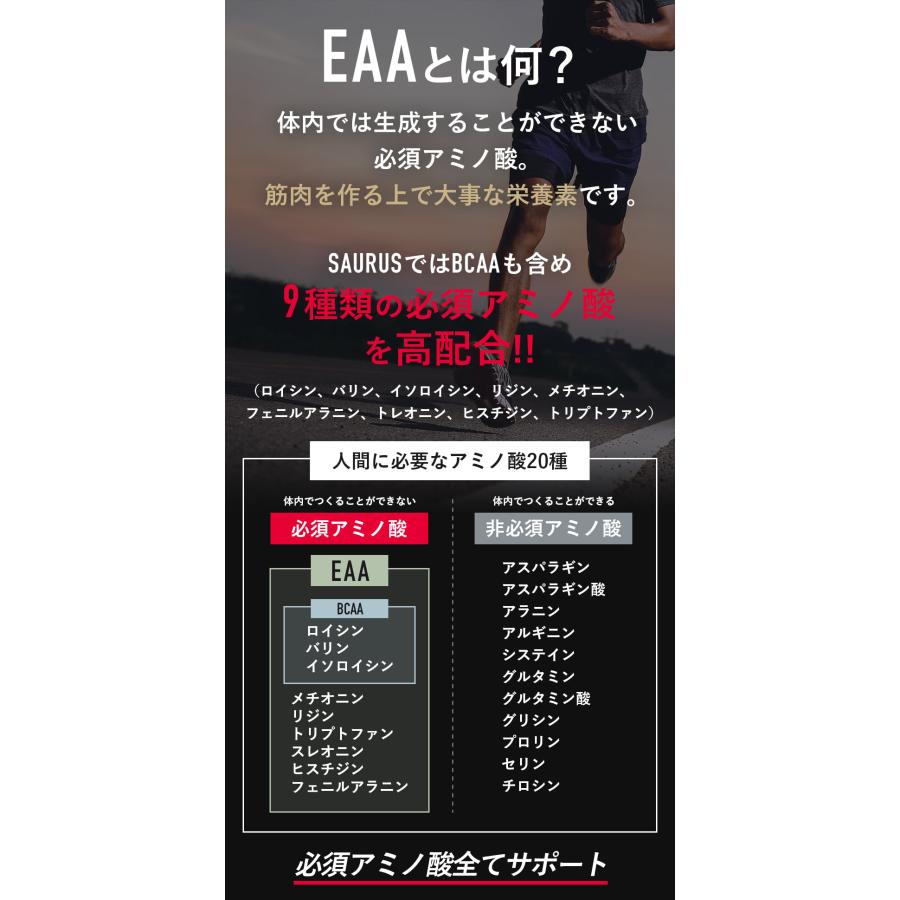 SAURUS EAA Elite(サウルスEAAエリート) 4包入り(約4食分) 80g EAA10,000mg+11種類のビタミン+クエン酸 ...