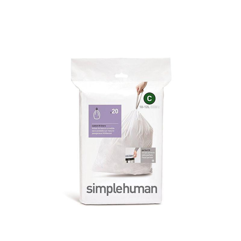 simplehuman コードC パーフェクトフィット ゴミ袋 10-12L / 20袋 CW0162 : サボイア - 通販 - Yahoo!ショッピング