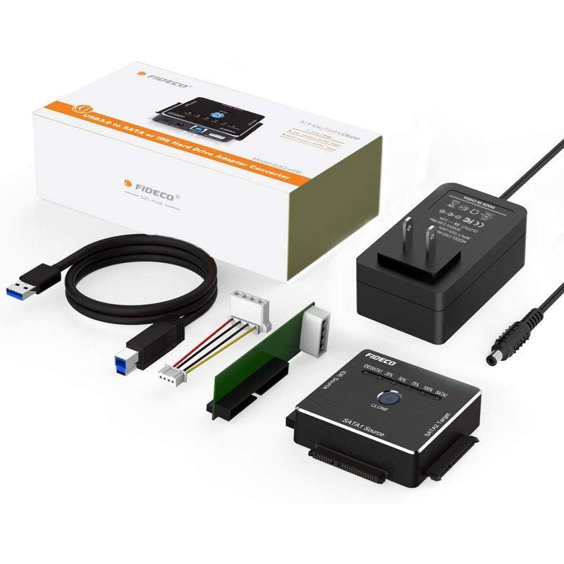 FIDECO SATA/IDE 変換アダプタ オフラインクローン HDDコンバーター USB3.0ハードドライブ さいだい16TB 2.5/ : 20231125031655-01368 ...