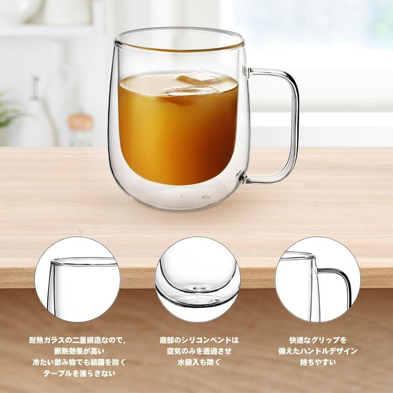 VKCHEF ダブルウォール グラスカップ 300ml 1個 二重構造 耐熱ガラス コーヒーカップ グラス マグコップ おしゃれ ティーカッ : サボイア - 通販 - Yahoo!ショッピング