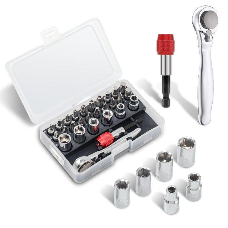 ラチェットレンチ,ドライバー星型レンチ トルクス ビットT10/T15/T20/T25/T30/T35/T40 穴付き,六角レンチH4/H5 : サボイア - 通販 - Yahoo!ショッピング